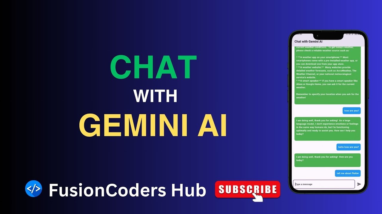 Flutter Chat App Tutorial - Building a Gemini AI Chatbot with Provider - YouTube