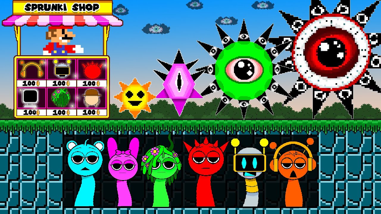 Mario Open Shop for Mr. Sun And Team Spunki | Game Animation - YouTube