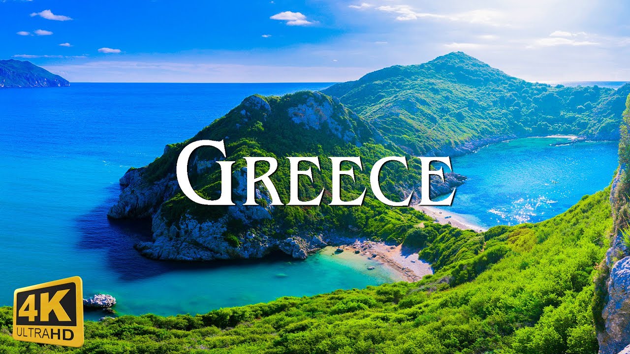 FLYING OVER GREECE (4K UHD) - Relaxing Music With Wonderful Natural ...