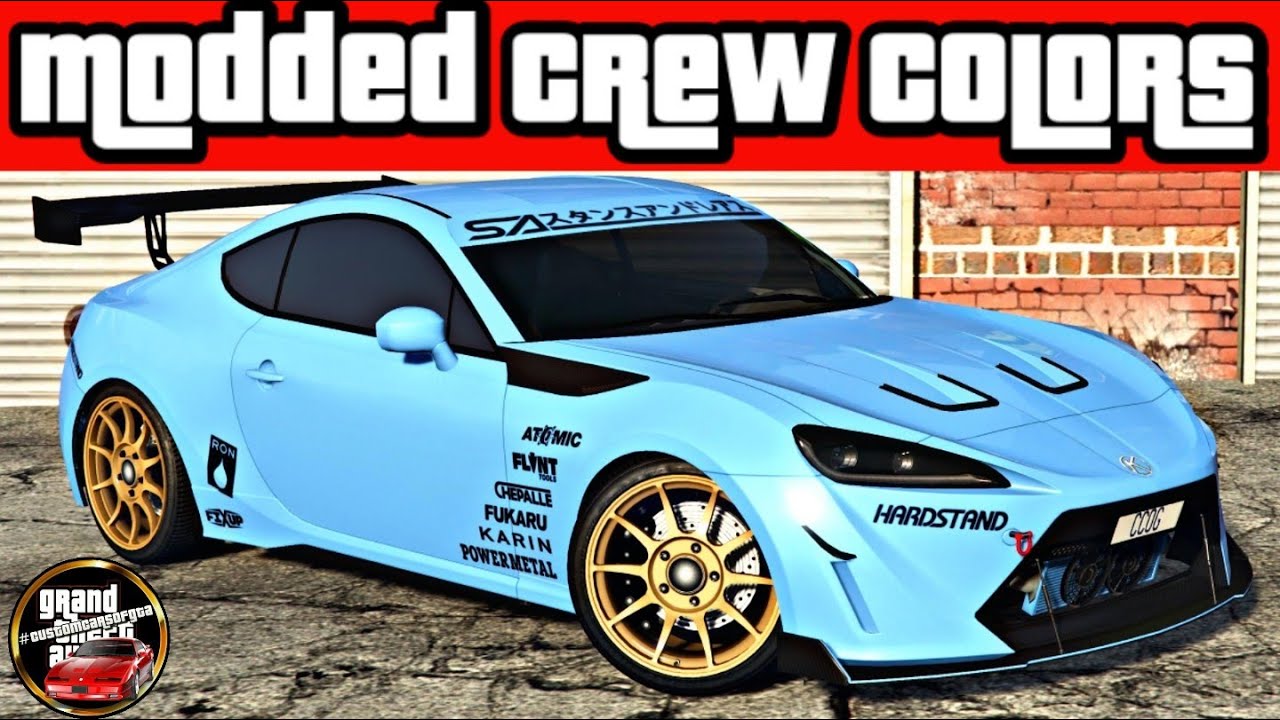 11 GTA Online Modded Crew Colors! - YouTube