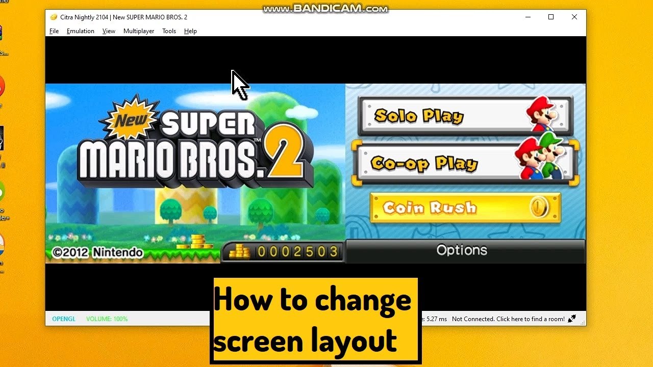 Citra emulator How to change Layout Screen - YouTube