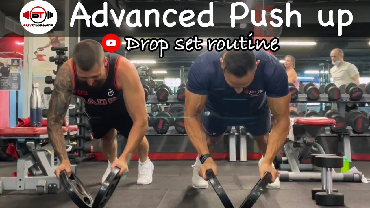 New advanced push up drop set routine | Arm balance | push up challenge ...