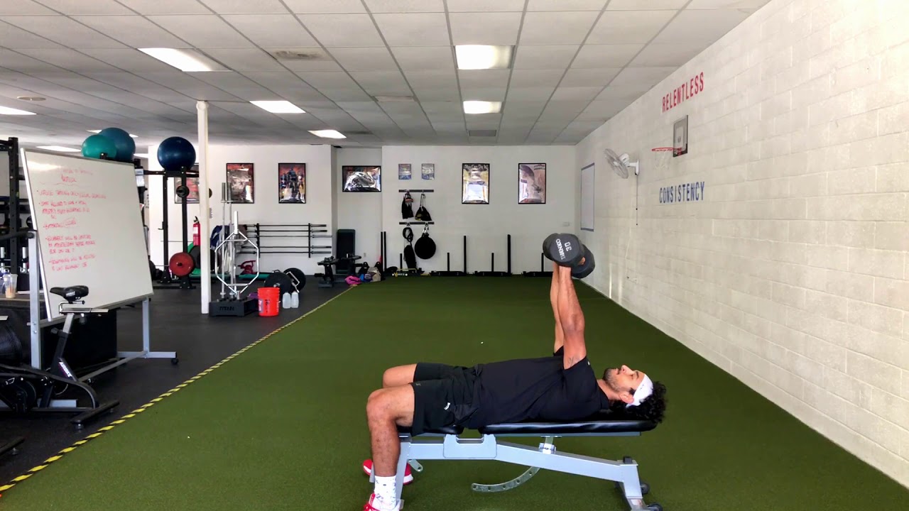 Alternating Dumbbell Chest Press - YouTube