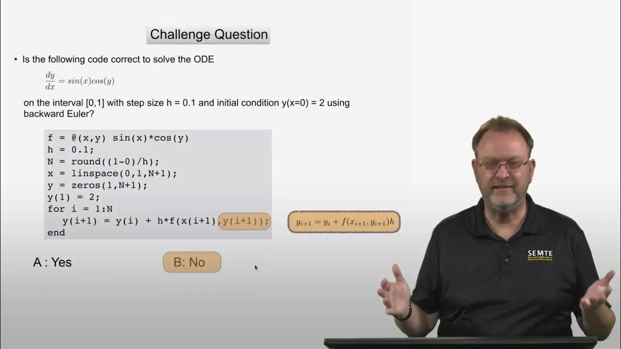 Lecture 8-5 | Euler's Implicit Method | Advanced Mathematical Methods for Engineers - YouTube