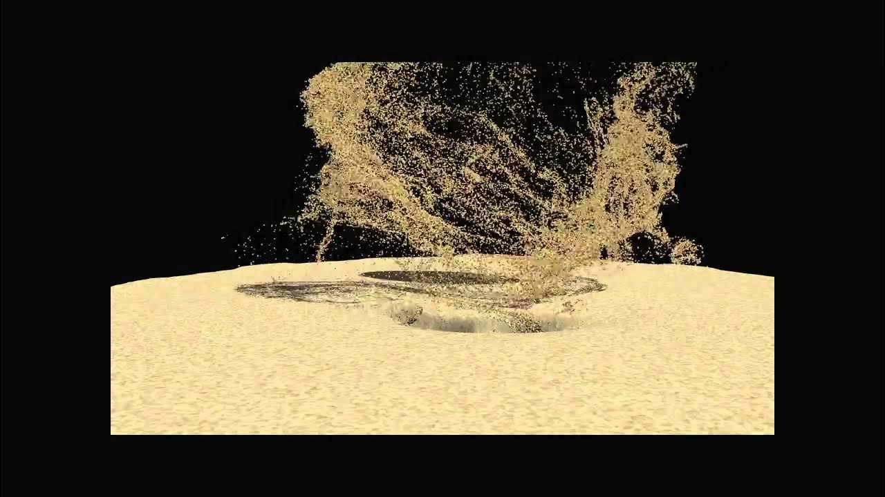 underwater sand simulation test - YouTube