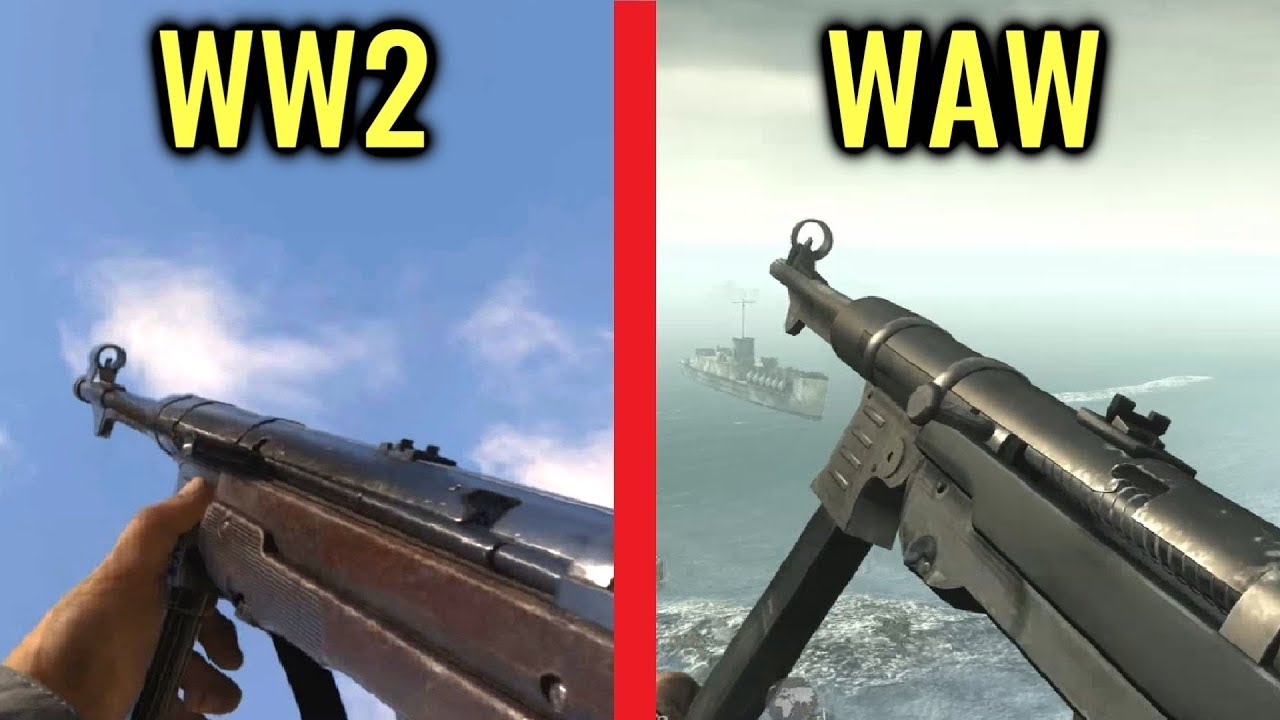 COD WW2 vs COD World At War - Weapon Comparison - YouTube