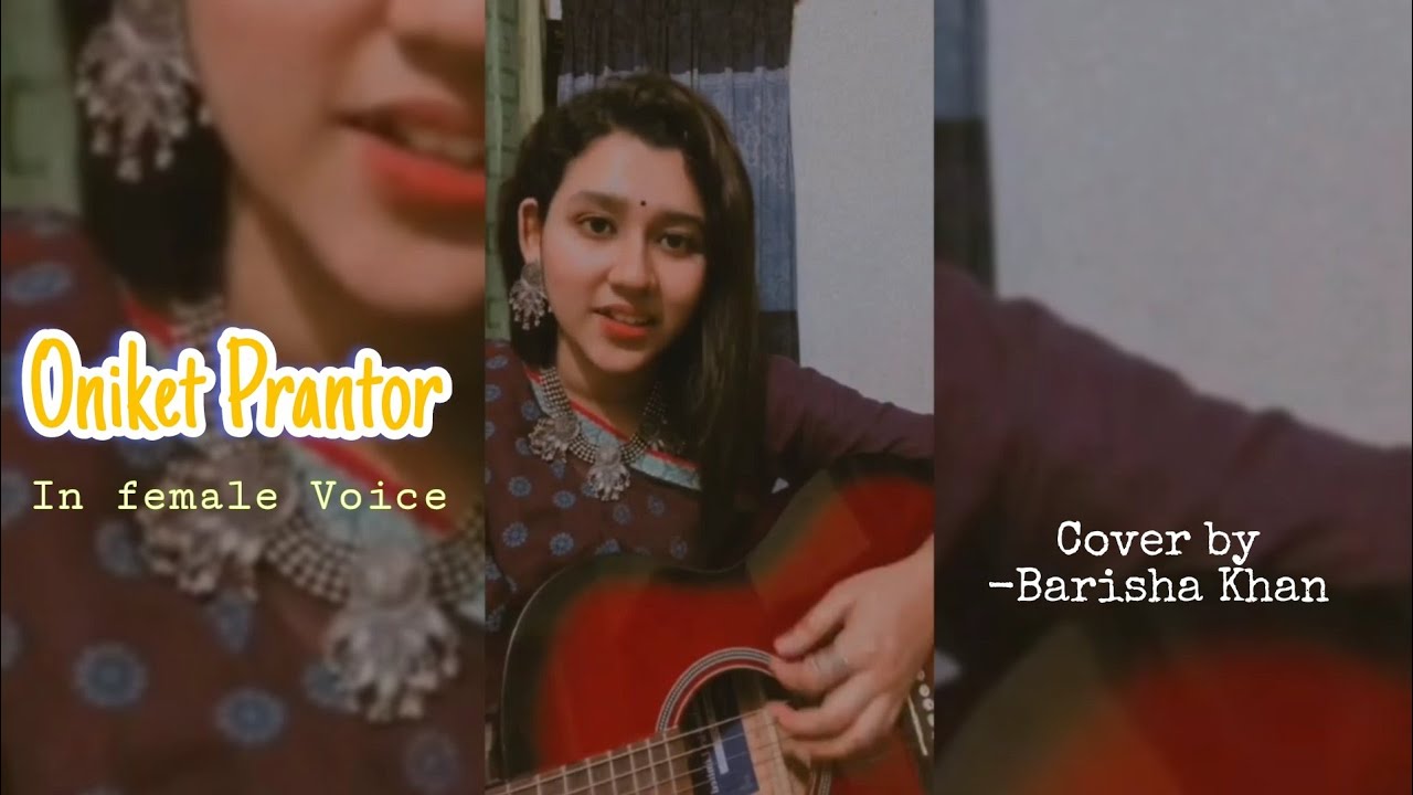 Oniket Prantor - Artcell || Cover by Barisha Khan || Afra's Creativity - YouTube