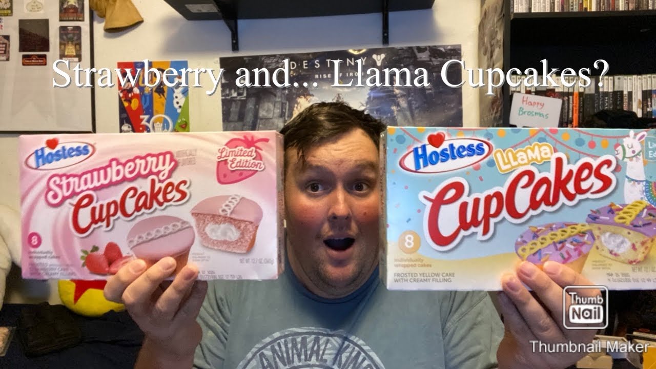 Taste Test: Chris Tries Strawberry and... Llama Cupcakes (4K) - YouTube