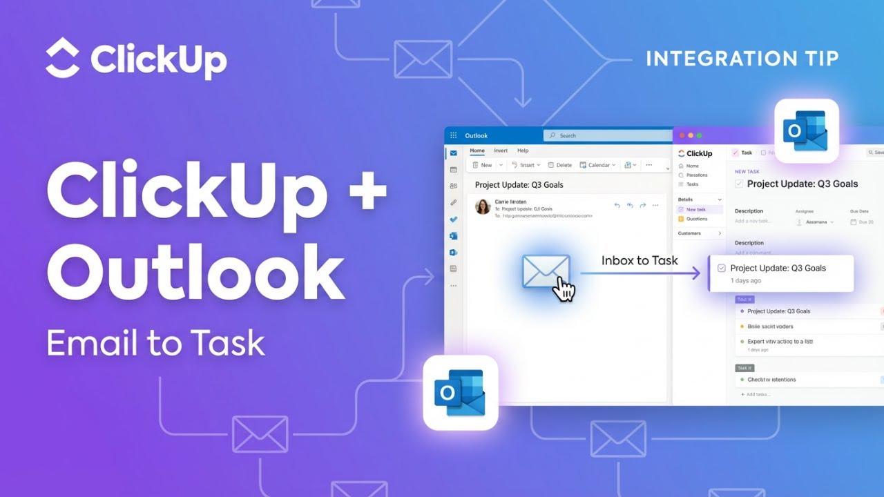 How to Integrate ClickUp with Microsoft Outlook | Email to Task ...