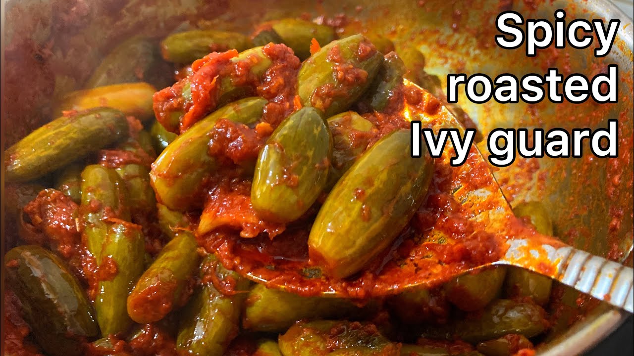 Tendli Talasani | Spicy garlic roasted Ivy guard | Whole Ivy guard stir ...