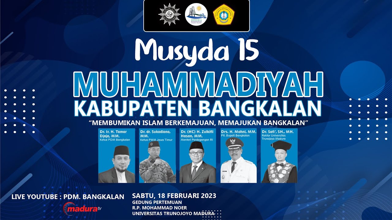 LIVE Musda PDM Muhammadiyah Bangkalan dan Kuliah Umum Bersama Menteri ...