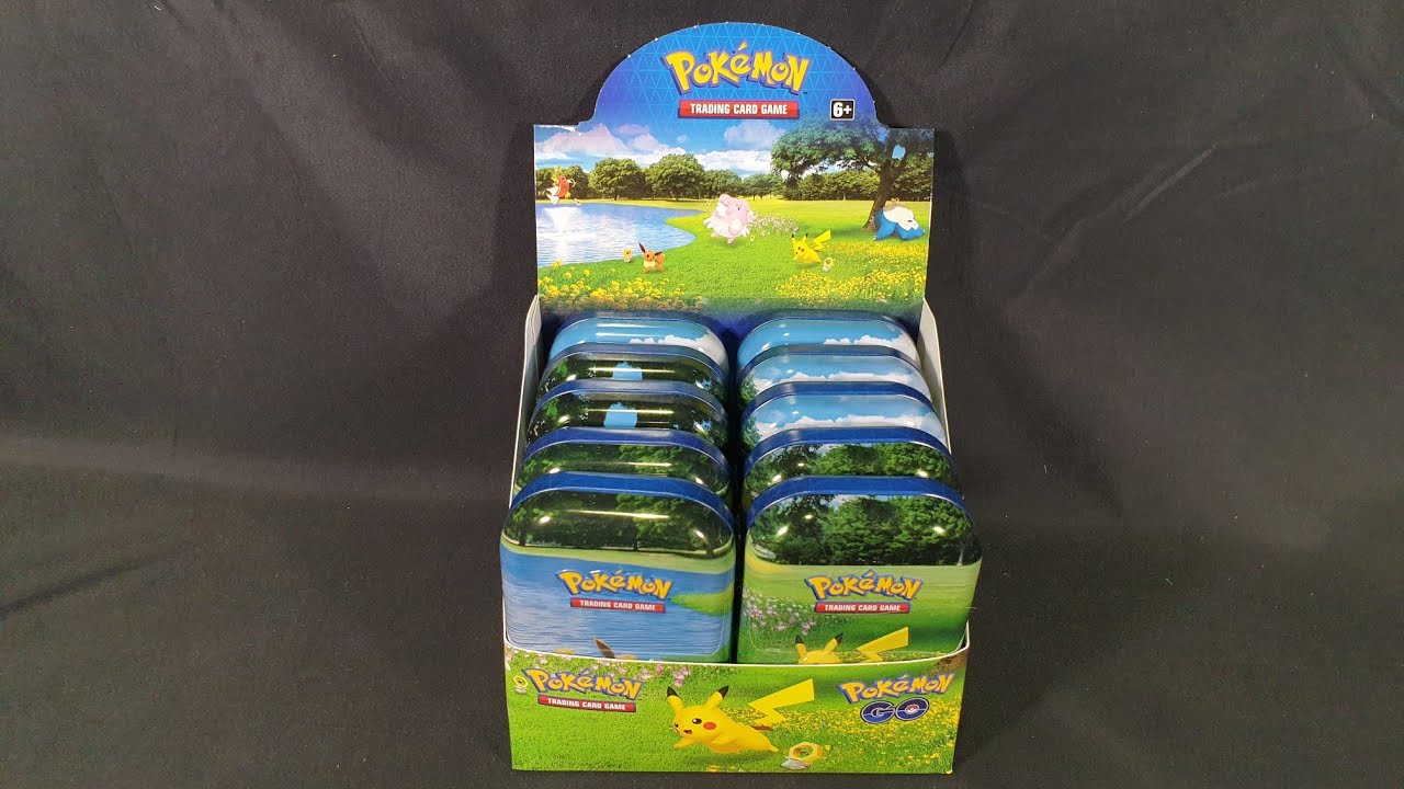 Unboxing: 5 Pokemon Trading Card Game Pokemon Go Mini Tins - YouTube