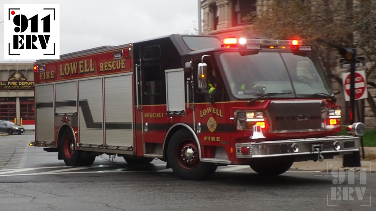 Lowell Fire Truck Responding | Rescue 1 - YouTube