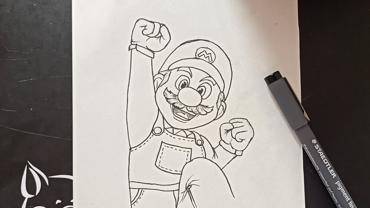 How to Draw The Super Mario Bros - Mario | Step by Step - YouTube