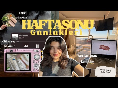 Haftasonu günlükleri | Cilt, saç makyaj rutinim, şeffaf plak taktırdım (baya şeffaf), yeni antrenman