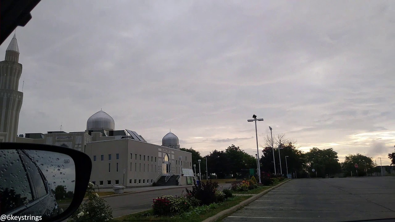 Sunrise over Baitul Islam Mosque, Vaughan, Ontario, Canada. Time Lapse ...