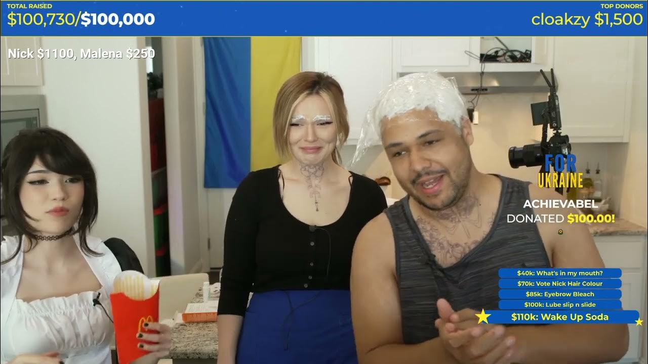 Nick , malena , emiru and cyr raised $100k for charity | Nmplol - YouTube