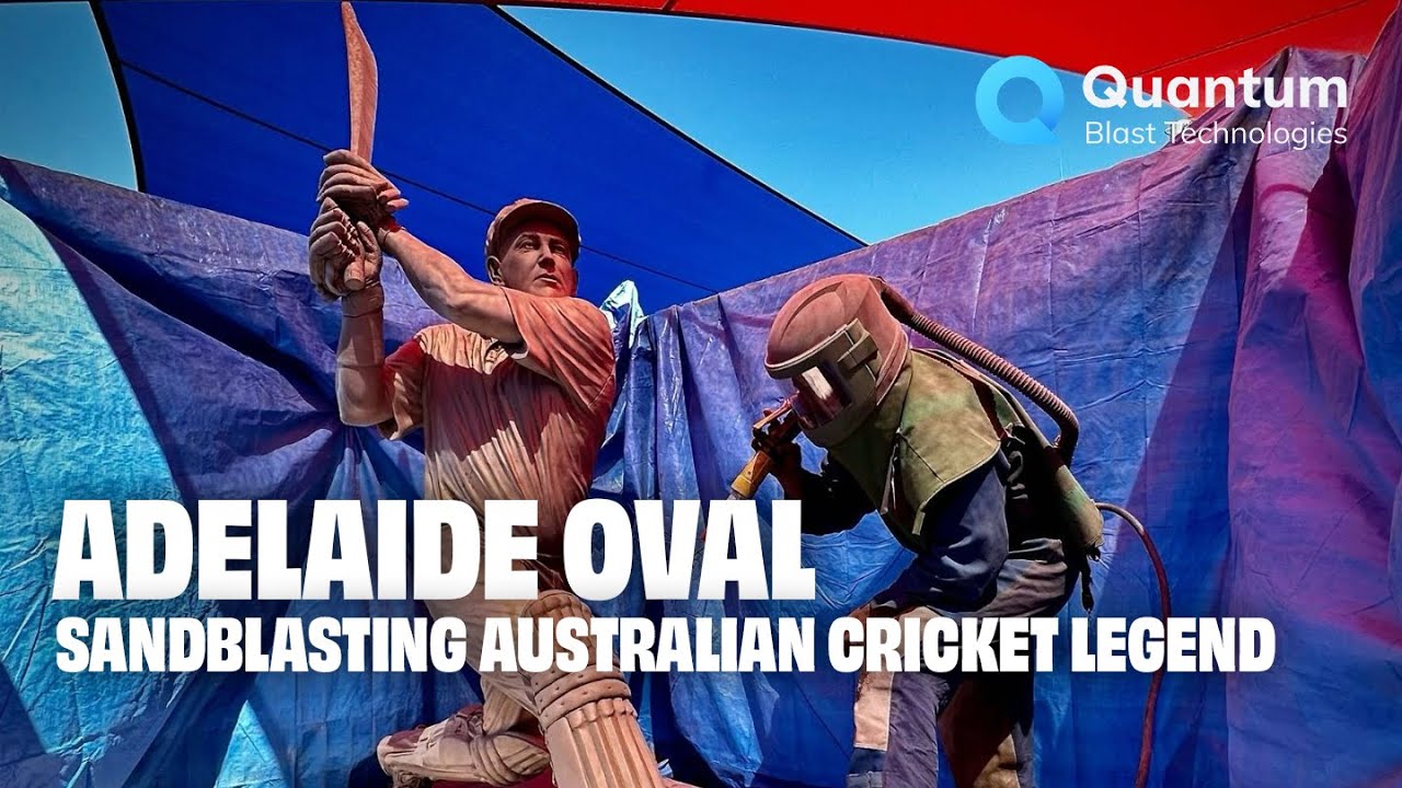 Precision Sand Blasting - Australian Cricket Legend Adelaide Oval - YouTube