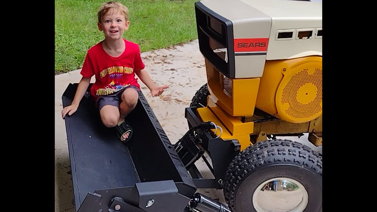Sears SS16 Suburban Tractor Johnny Bucket Installation - YouTube