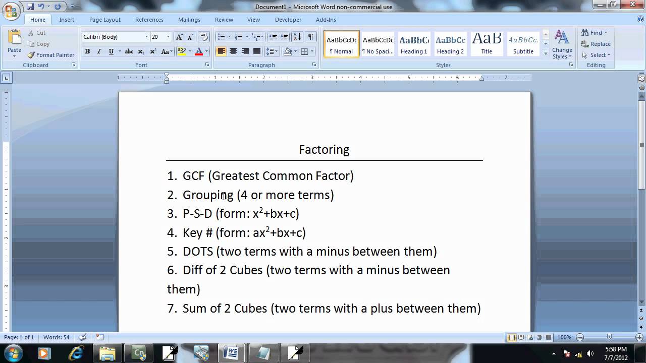 Intermediate Algebra - Sample Final Exam - Problem 28 - YouTube