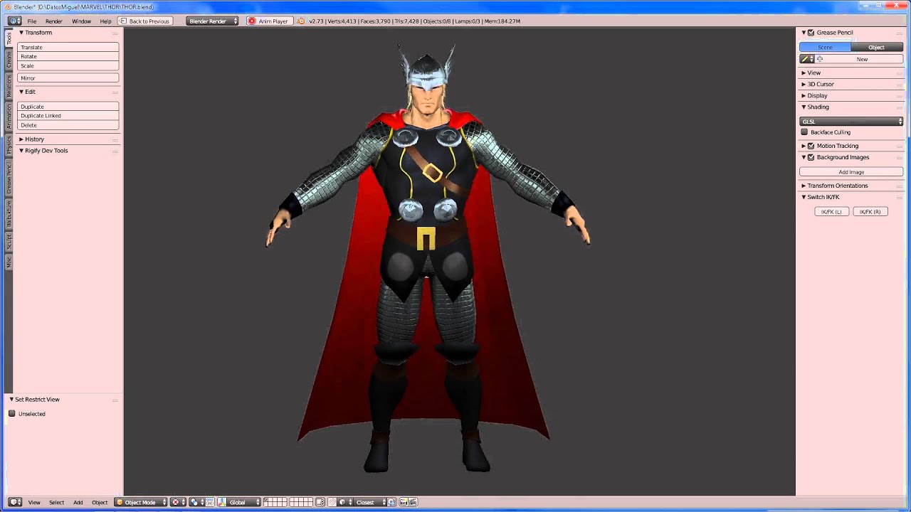 Marvel project. Thor Turnaround - YouTube