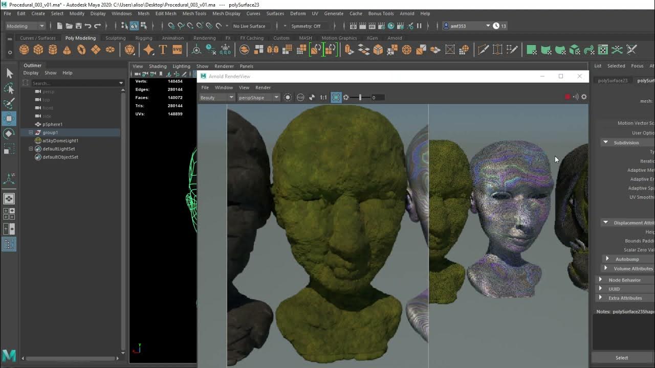 Procedural Texturing & Displacement Maps (Arnold/Maya) - YouTube