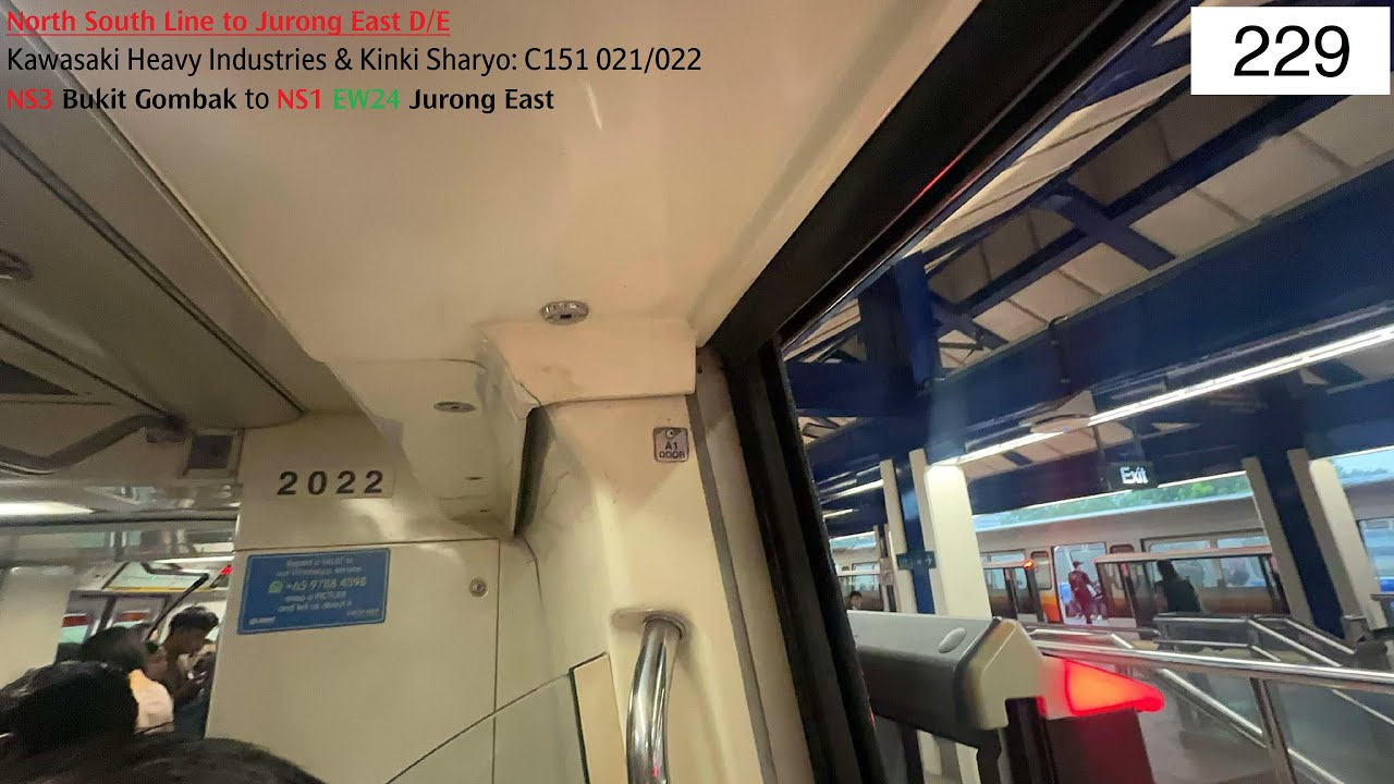 ⁴ᴷ [Draggy ride] SMRT Trains, NSL Train Ride [Bt Gombak → Jurong East ...
