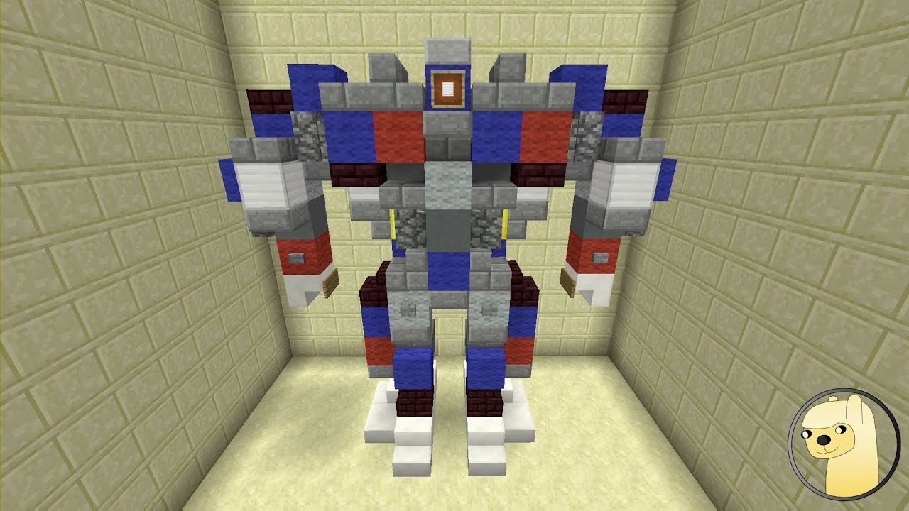 Minecraft - How To Build Transformers 5 Optimus Prime Robot Mode! - YouTube