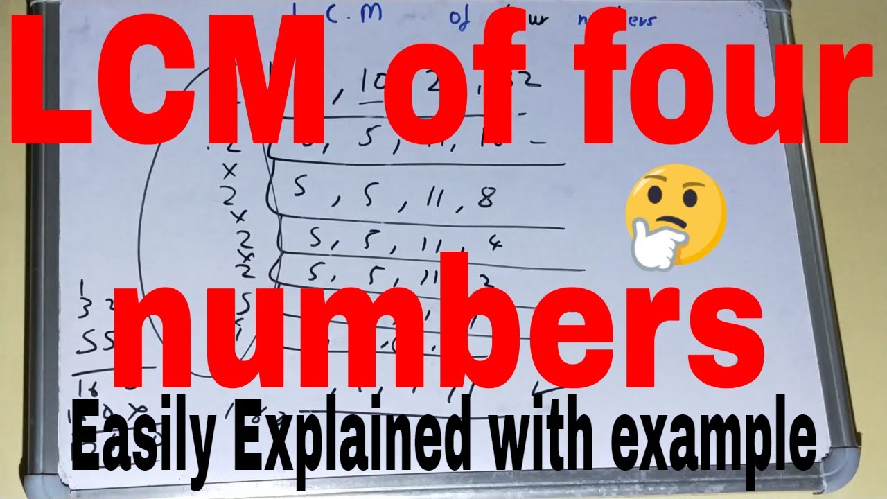 How To Do Lcm Of 4 Numbers lcm Of 4 Numbers lcm 4 Numbers find Lcm Of