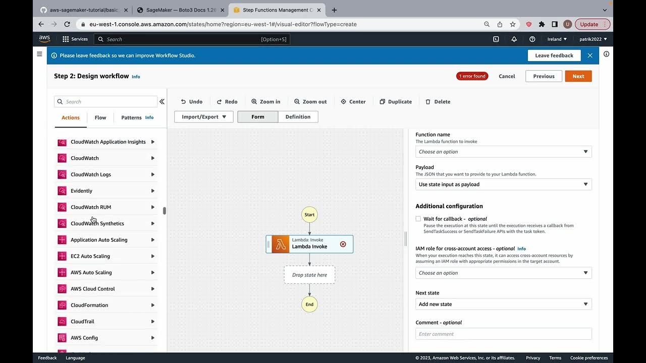Setup AWS Step Functions for a Machine Learning pipeline in AWS - YouTube