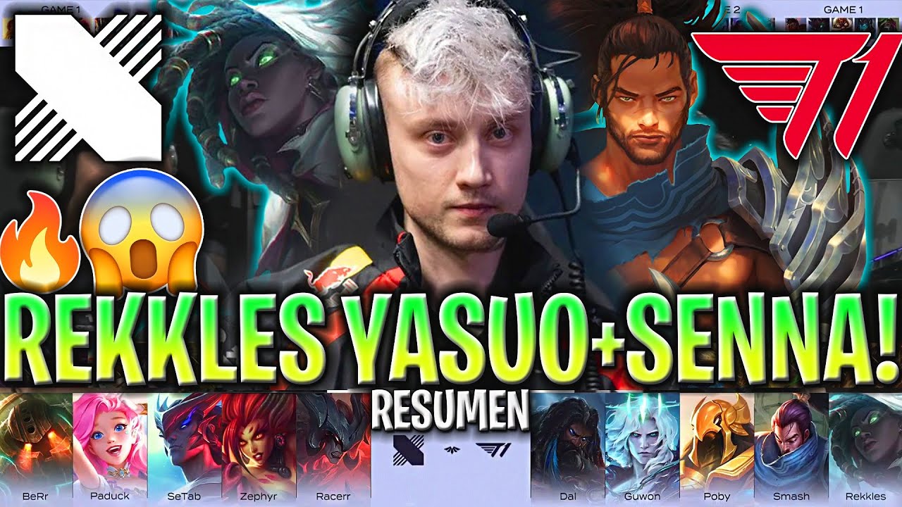 T1 REKKLES JUEGA YASUO + SENNA COMBO! | DRX vs T1 Academy Resumen ...