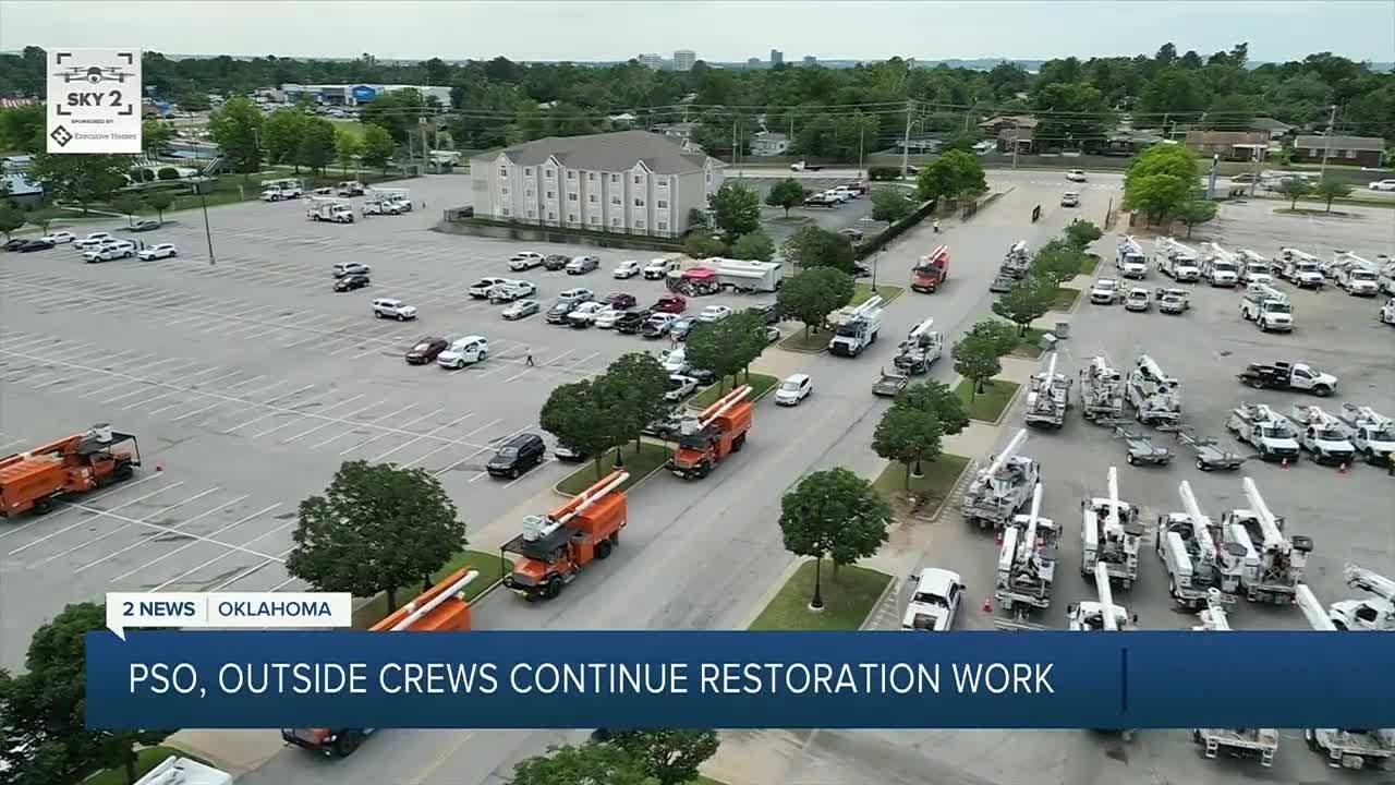 PSO, Outside Crews Continue Restoration Work - YouTube