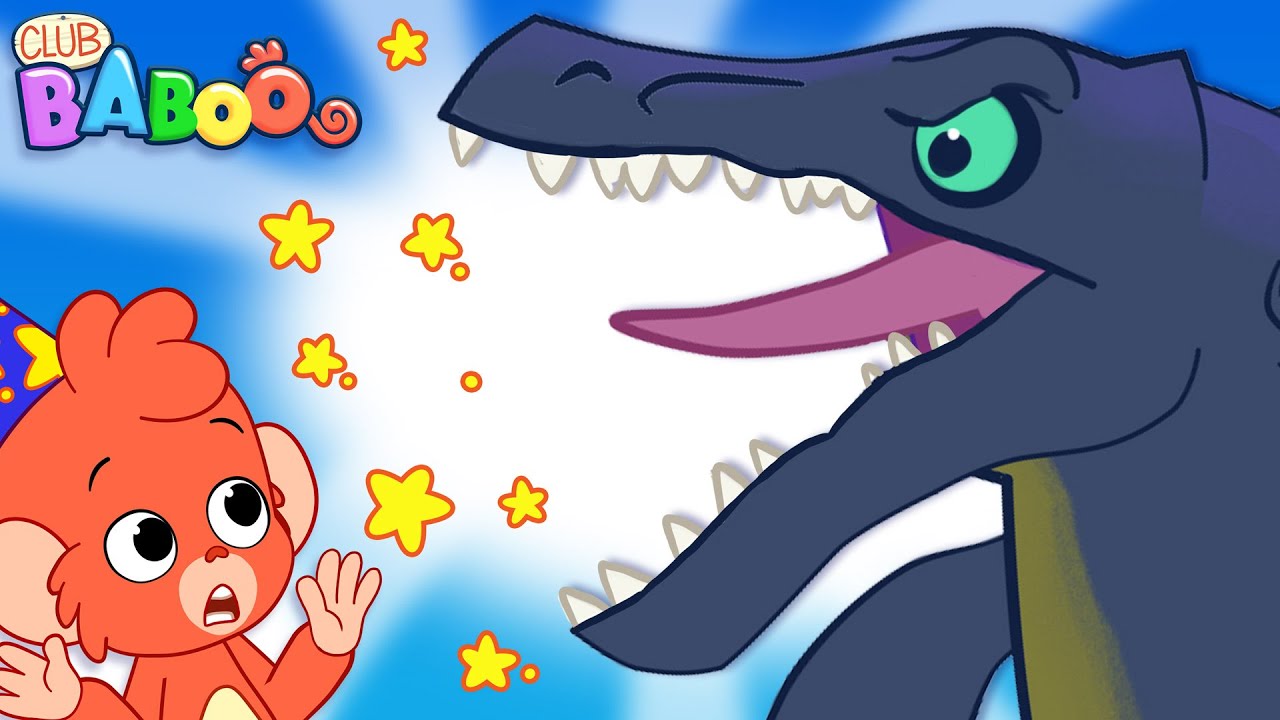 MOSASAURUS | Club Baboo | LONG 1 HOUR VIDEO | Learn Dinosaur Names and ...