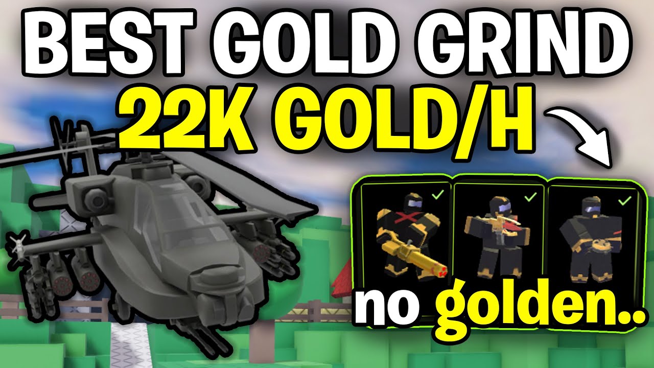 The NEW BEST Gold Grind.. 22K+ GOLD AN HOUR!! | Roblox Tower Defense X ...