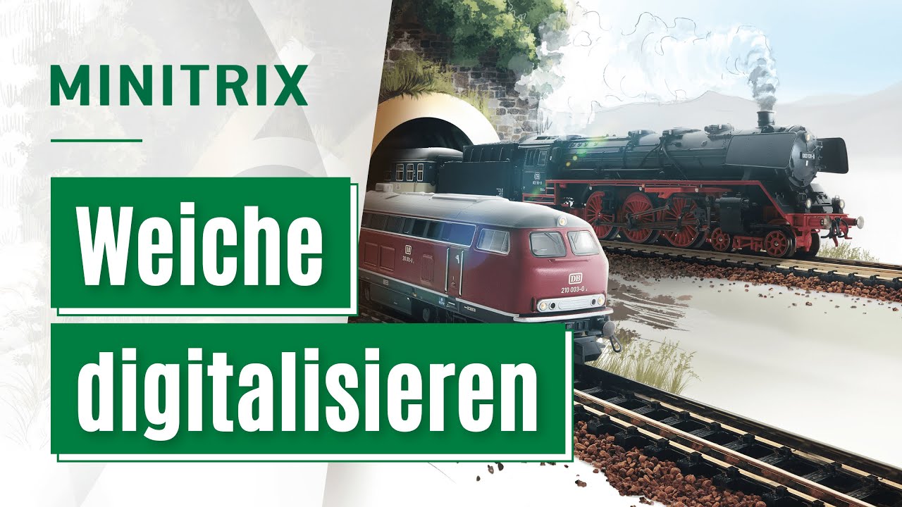 Minitrix Weiche mit m83 Decoder digitalisieren / Trix Spur N - YouTube