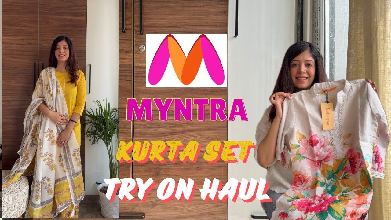 Myntra Kurta set haul | Summer cotton Kurta sets from Myntra 2024 ...