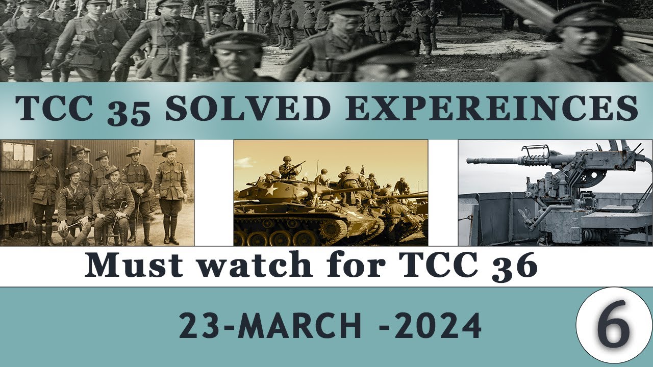 TCC 36 Initial Test Experiences | TCC 36 Academic Test Preparation ...