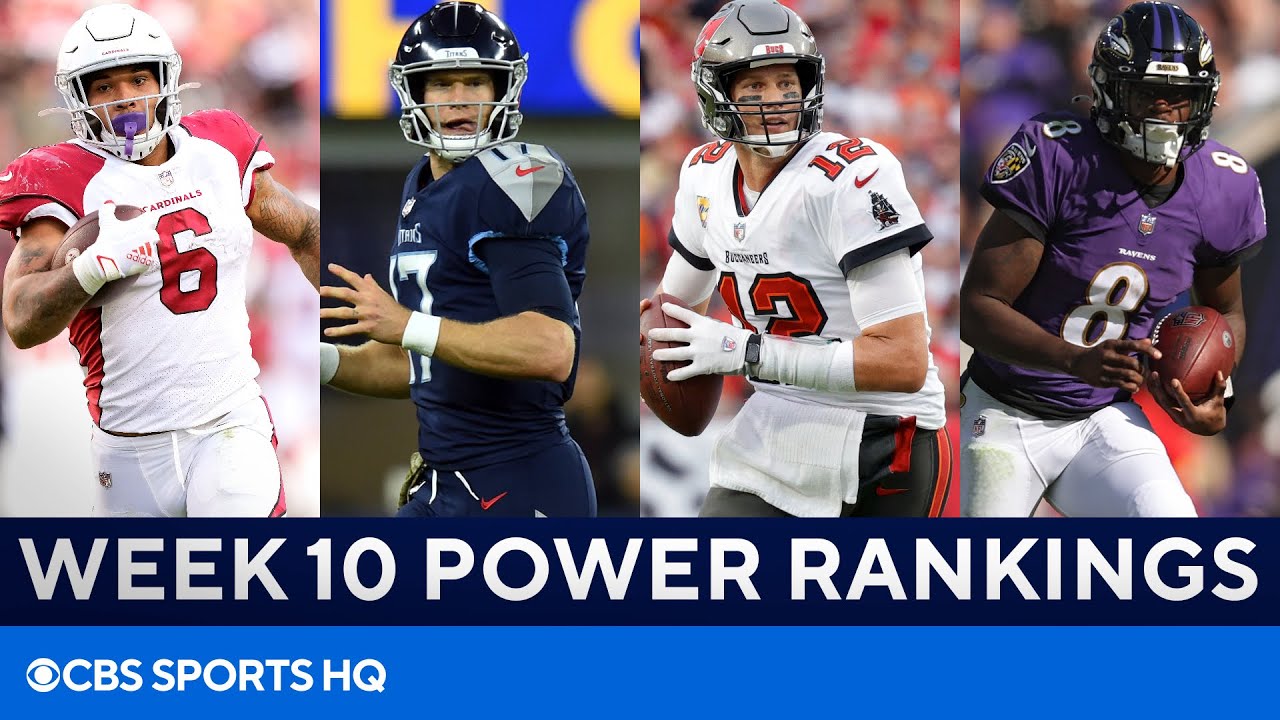 Nfl Week 10 Power Rankings Cardinals At No 1 Titans Buccaneers
