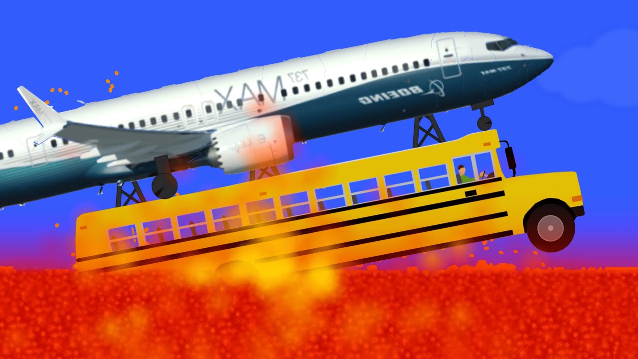 Giant Plane VS Lava!! Algodoo Extreme Destruction! - YouTube