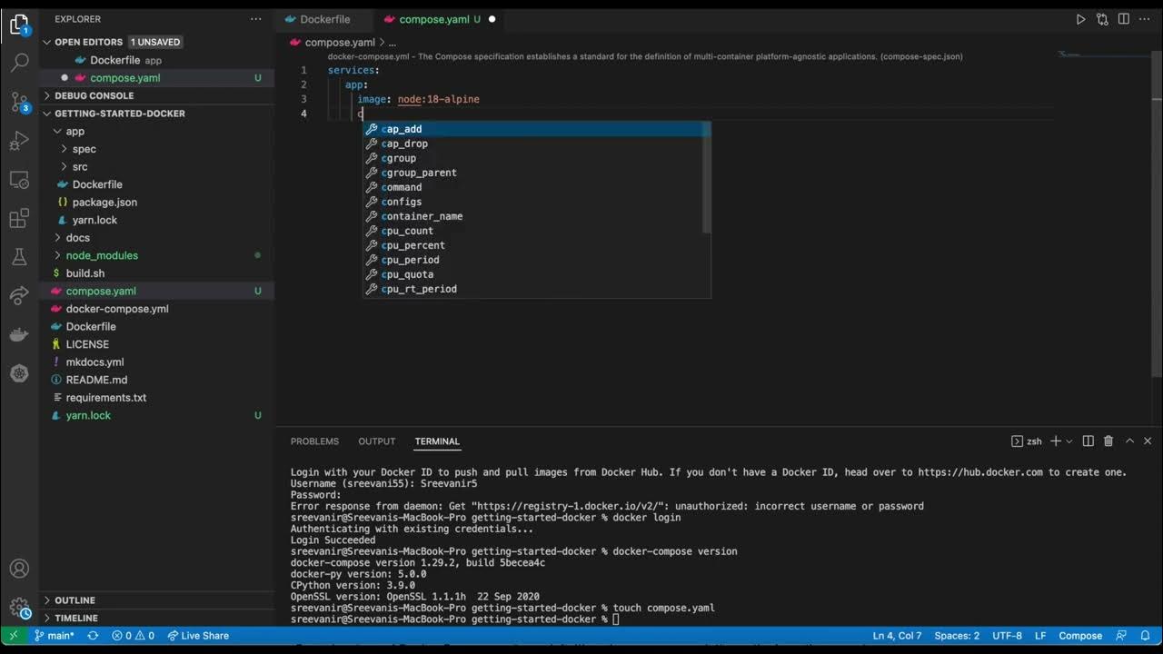 How to use docker-compose tool and create a compose.yaml! - YouTube