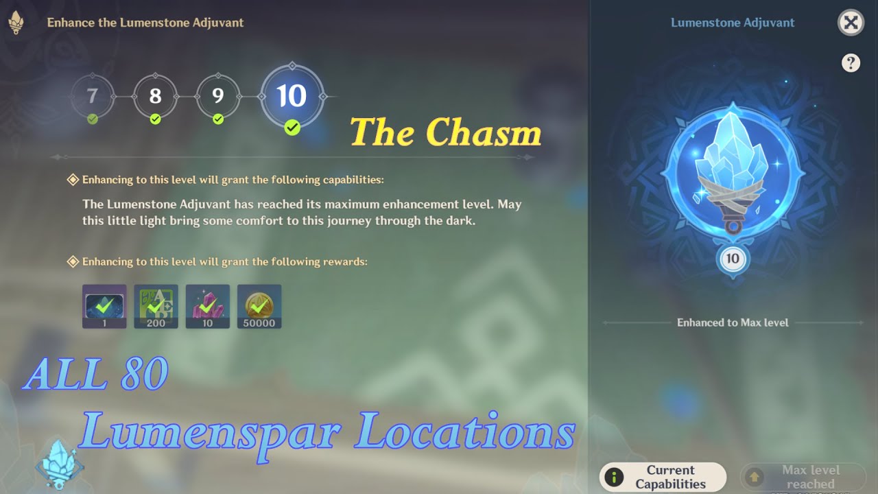 All 80 Lumenspar Location In The Chasm | Genshin Impact - YouTube