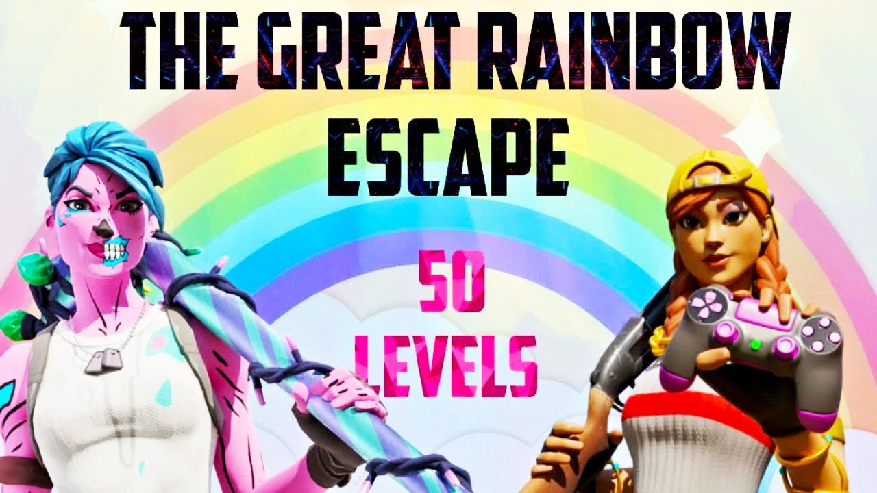 Fortnite - The Great Rainbow Escape 🌈( ALL LEVELS ) - YouTube