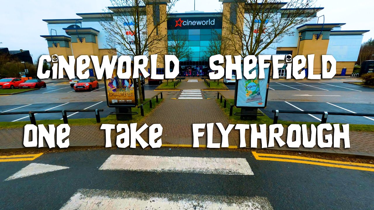 Explore Cineworld Sheffield with a cinewhoop one take flythrough - YouTube