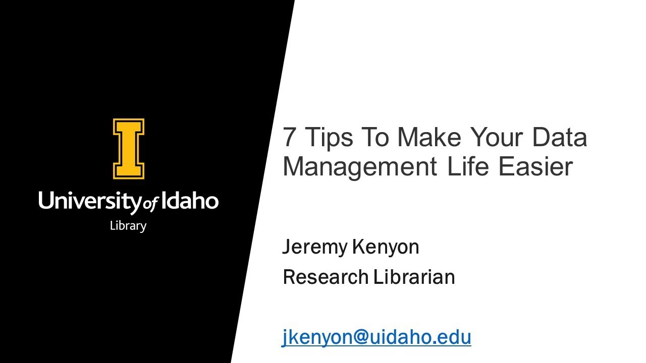 7 Tips To Make Your Data Management Life Easier (2021) - YouTube