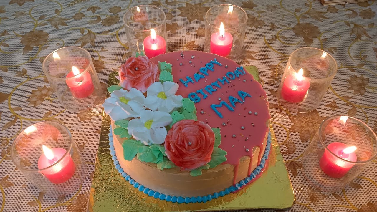 birthday cake design of maa# Nisha's oven with cake and bake - YouTube