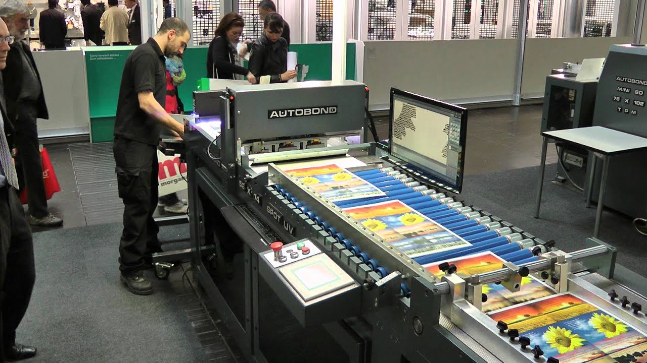 Autobond 52 SUV-SDF at Drupa 2012 - offline inkjet spot UV with Stahl ...