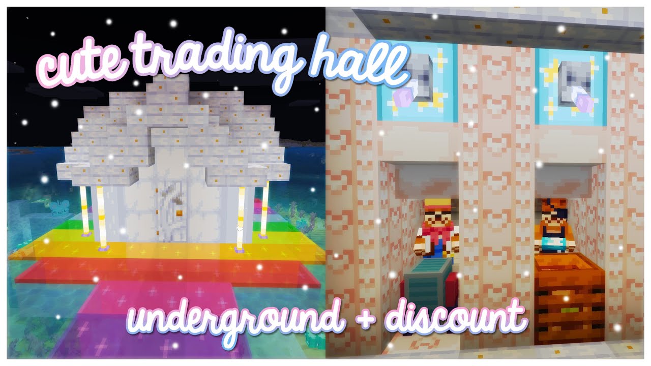 Magical Underground Trading Hall ♡ Minecraft speed build ☆ﾟ. * - YouTube