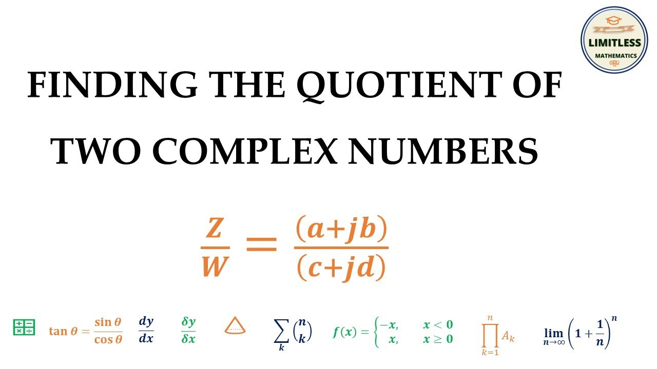 How To Find The Quotient Of Two Complex Numbers YouTube How To Find The Quotient Of Two Complex Numbers YouTube