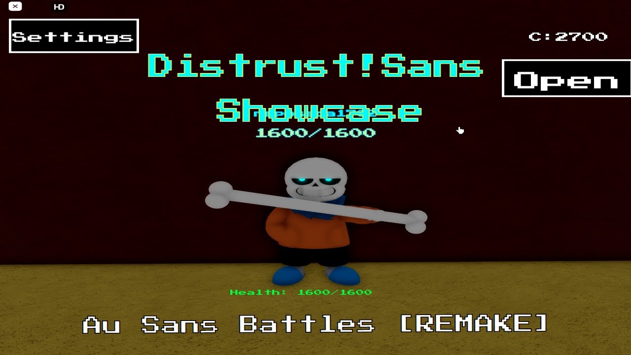 Showcase Distrust!Sans [Au Sans Battles] - YouTube