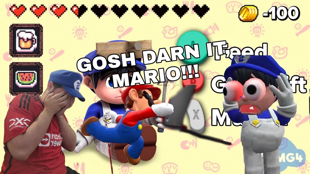 MARIO DESTROYS SMG4'S COMPUTER | SMG4 SIMULATOR REACTION - YouTube